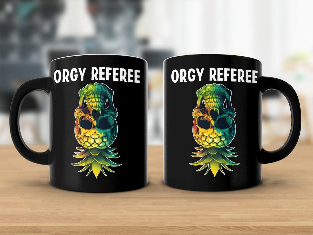 Orgy Referee Funny Upside Down Pineapple Skull Swinger - Etsy