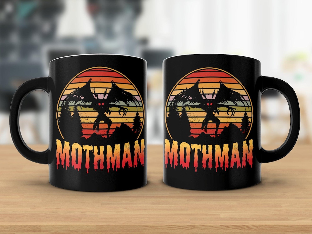Mothman Cryptid Forest Sunset Coffee Mug - Etsy