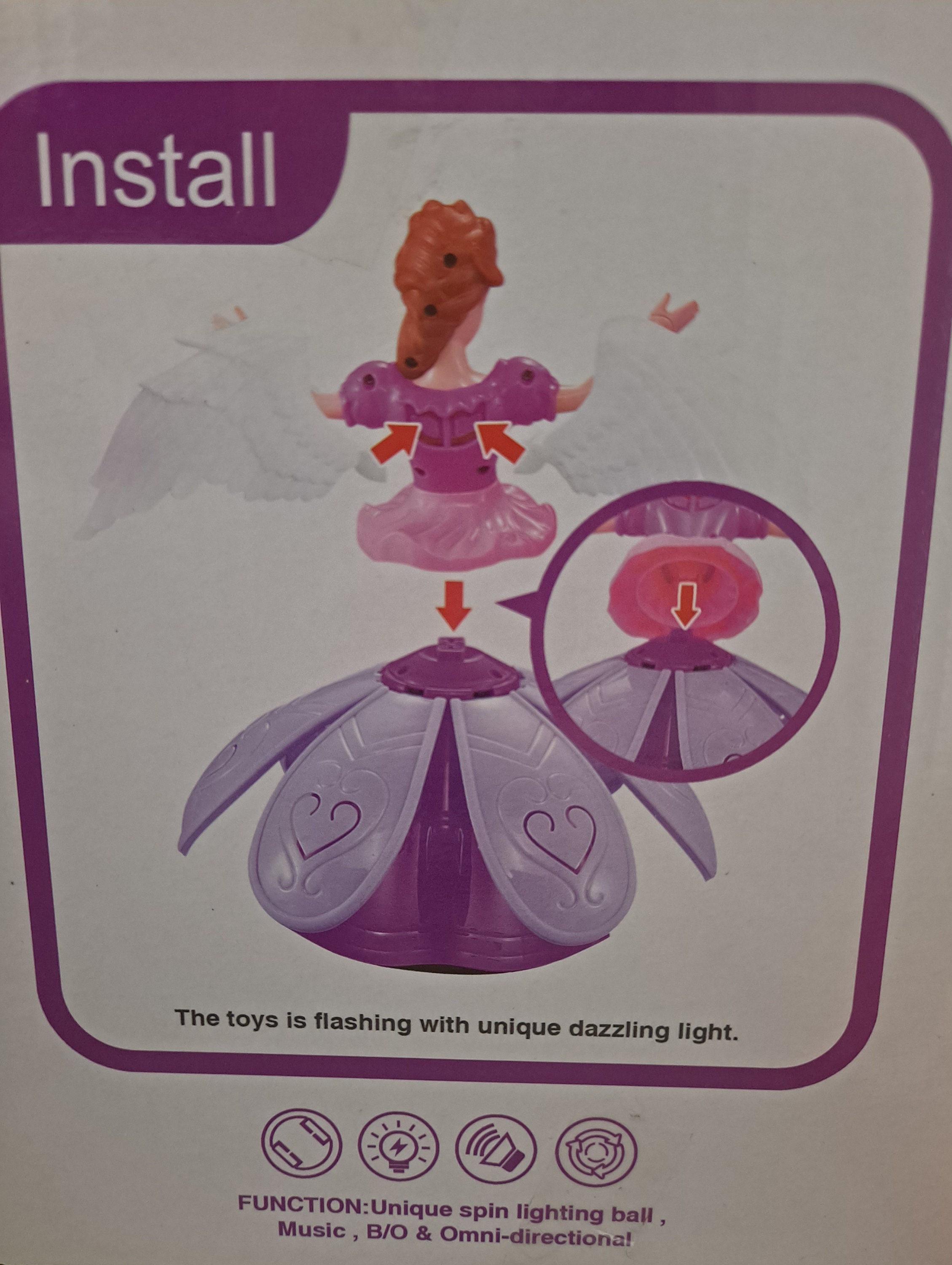 Angel Girl Dancing Dollb/o and Omni-directional Make Auto Turns Light ...