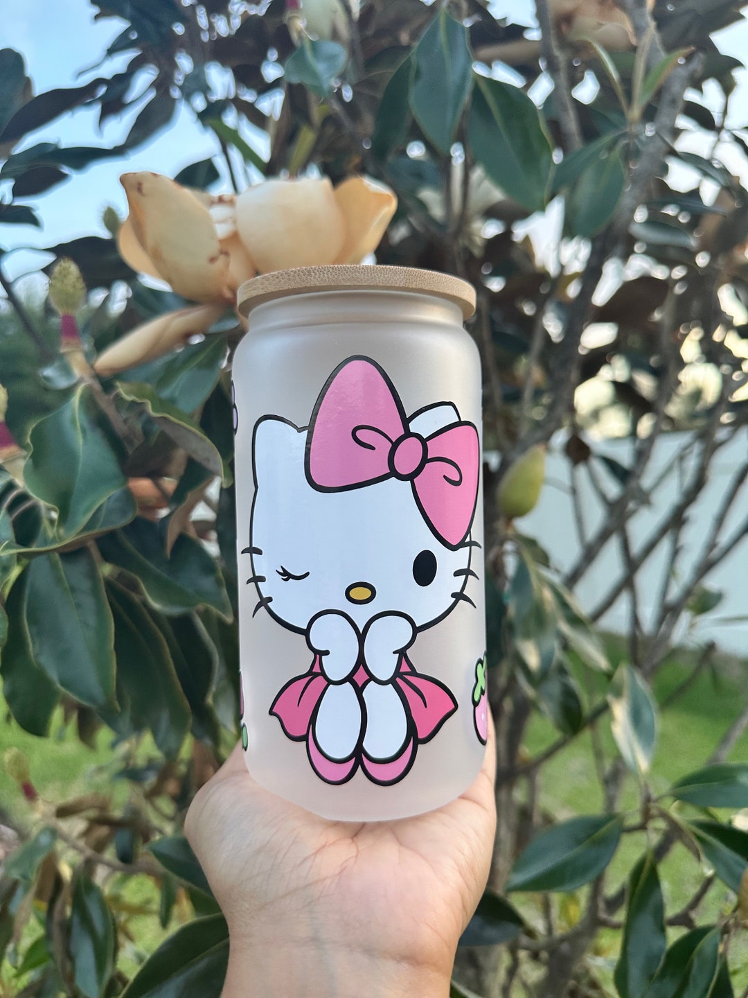 Hello Kitty, Hello Kitty Libbey Glass, Libbey Glass, Kitty, Kawaii,pink ...