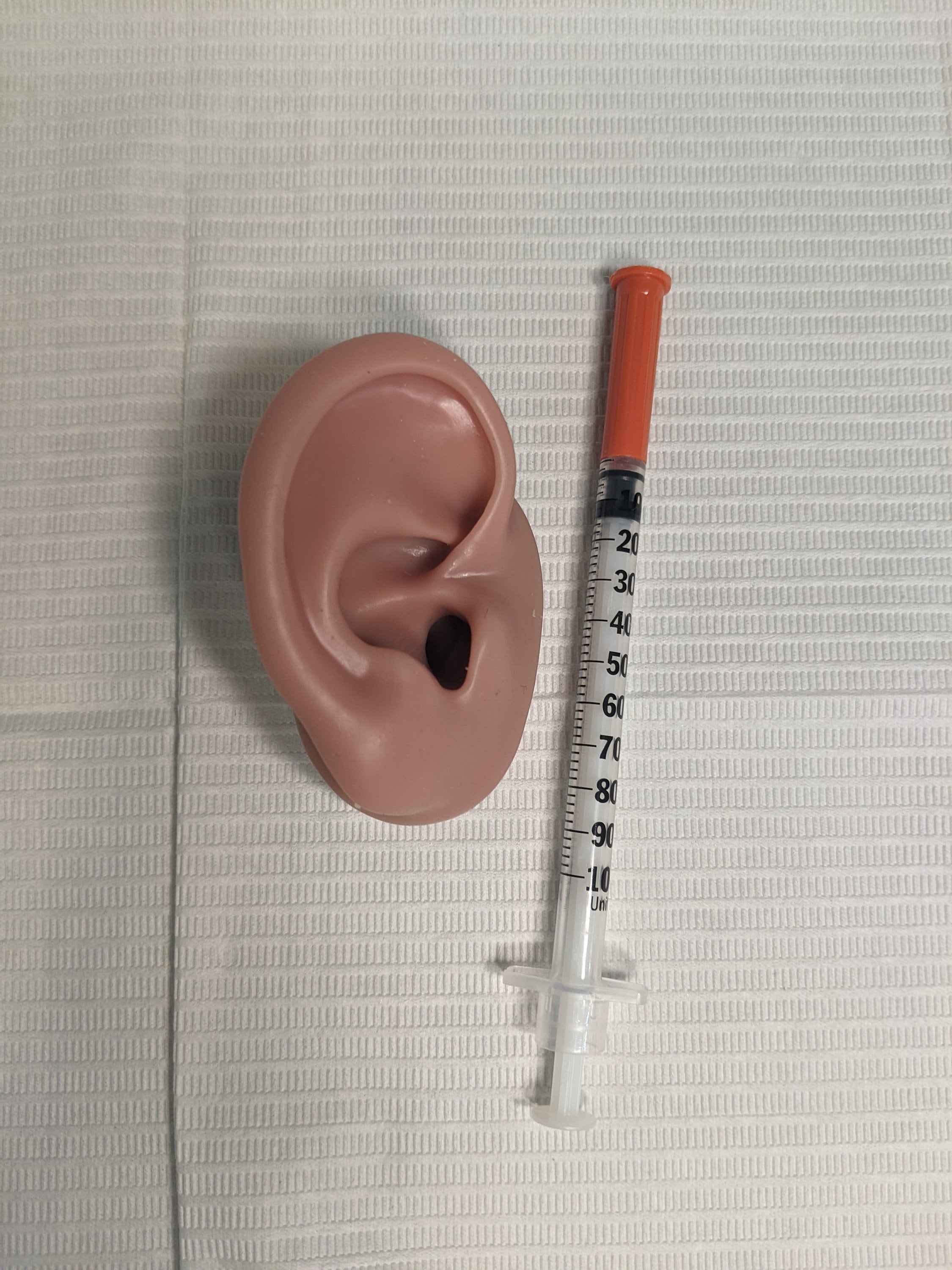 3D Silicone Ear for Ear Lobe Filler Training, Piercing Practice ...