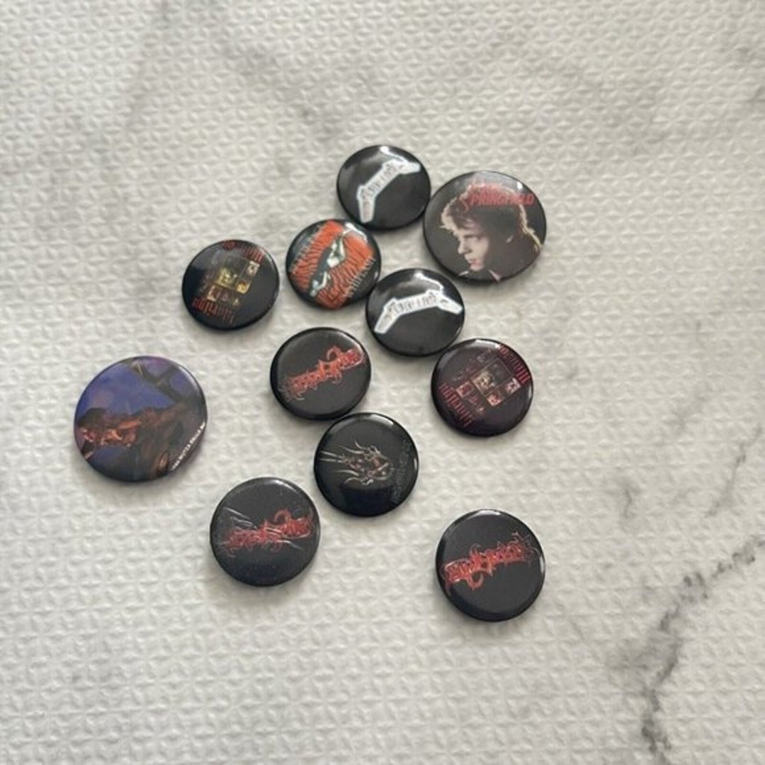 Heavy Metal Rock Band Vintage Pins 1990s Lot of 10 Metallica - Etsy