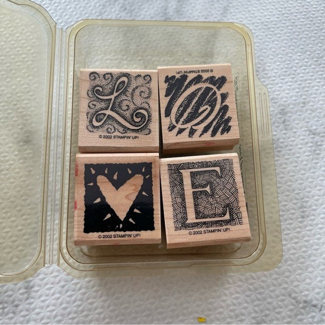 Stampin up Vintage 2002 Letters of Love Set of 4 Stamps - Etsy