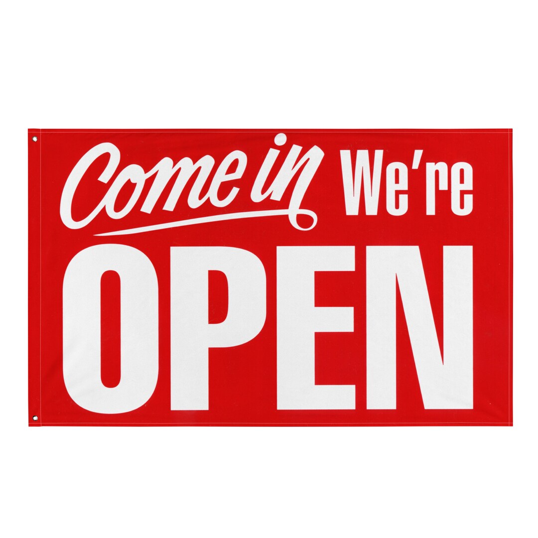 We Are Open Flag Open Flags for Businesses - Etsy