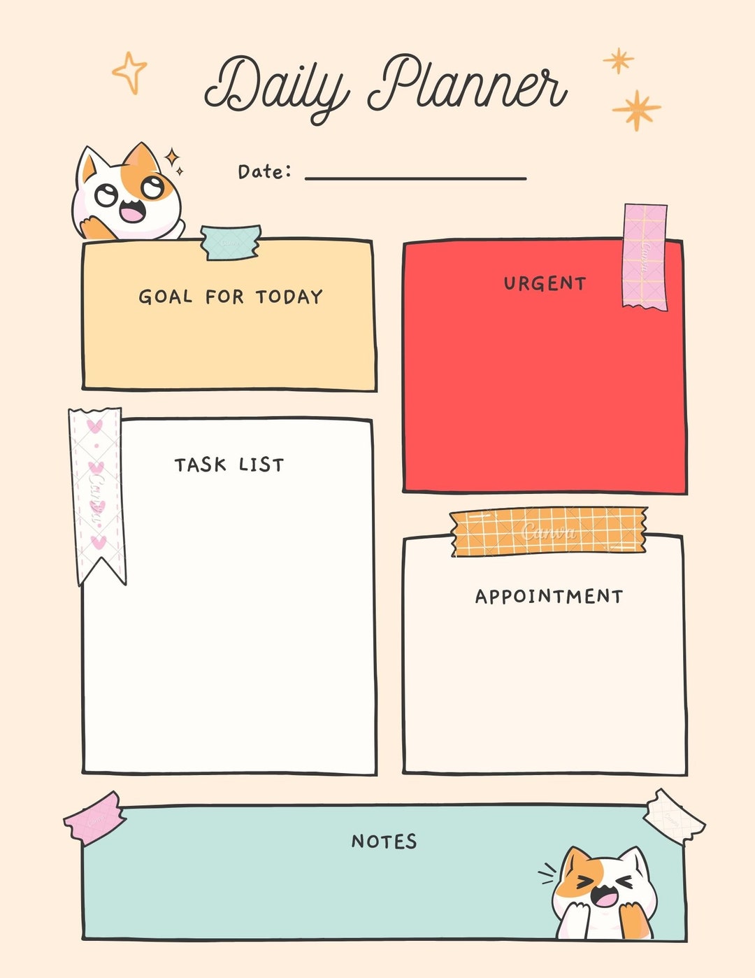 Cute Planner Pretty Planner Kids Planner Simple Planner - Etsy