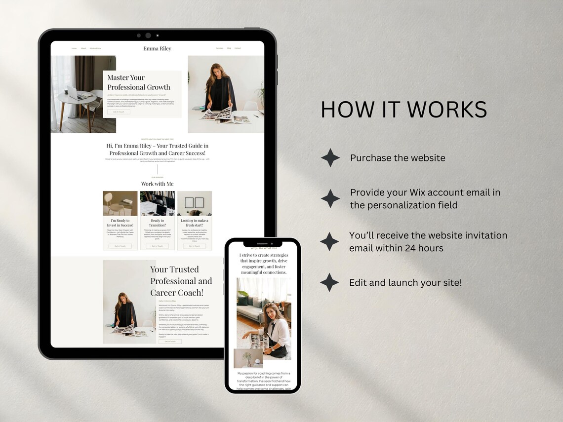 Premium Wix Website Templates for Coaches and Female Entrepreneurs,wix ...