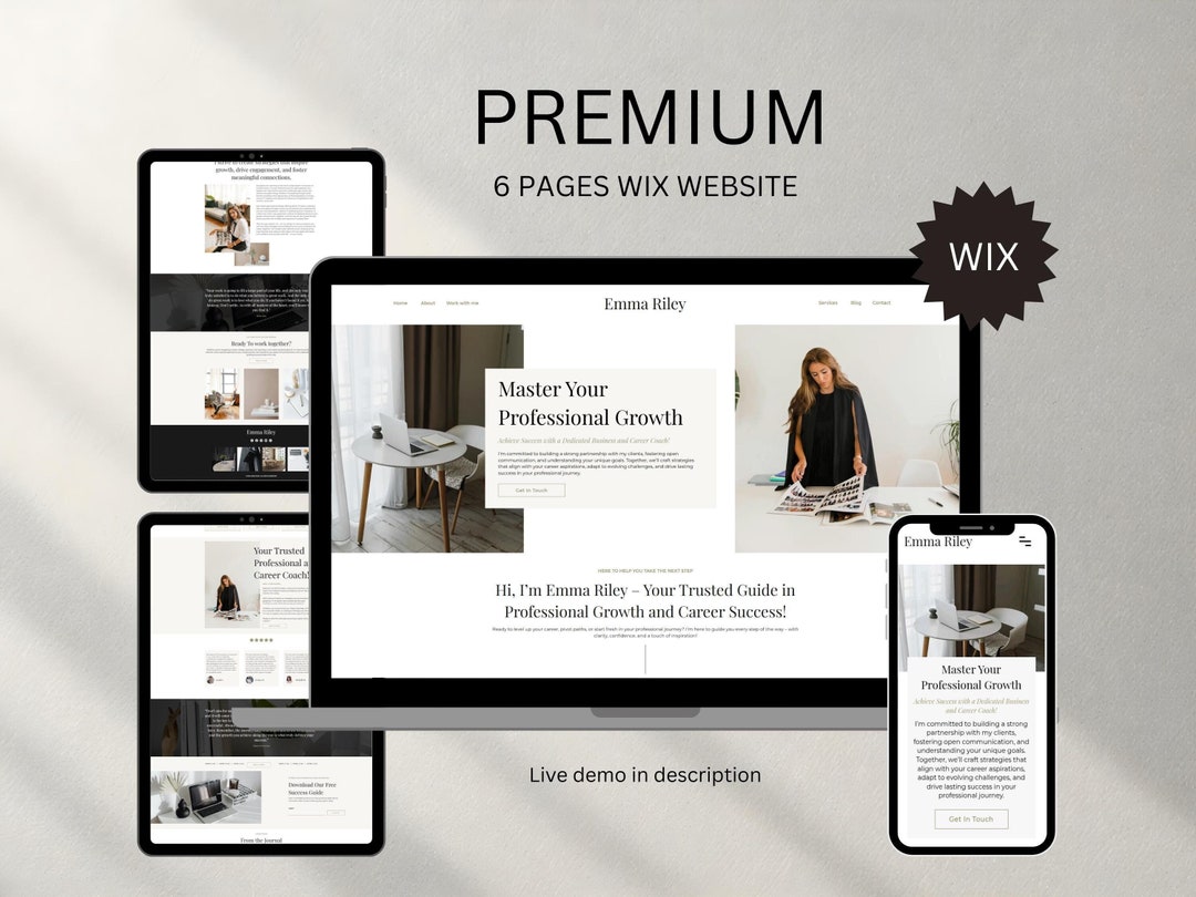 Coaching Wix Website Template Premium Wix Website Template DIY Website ...