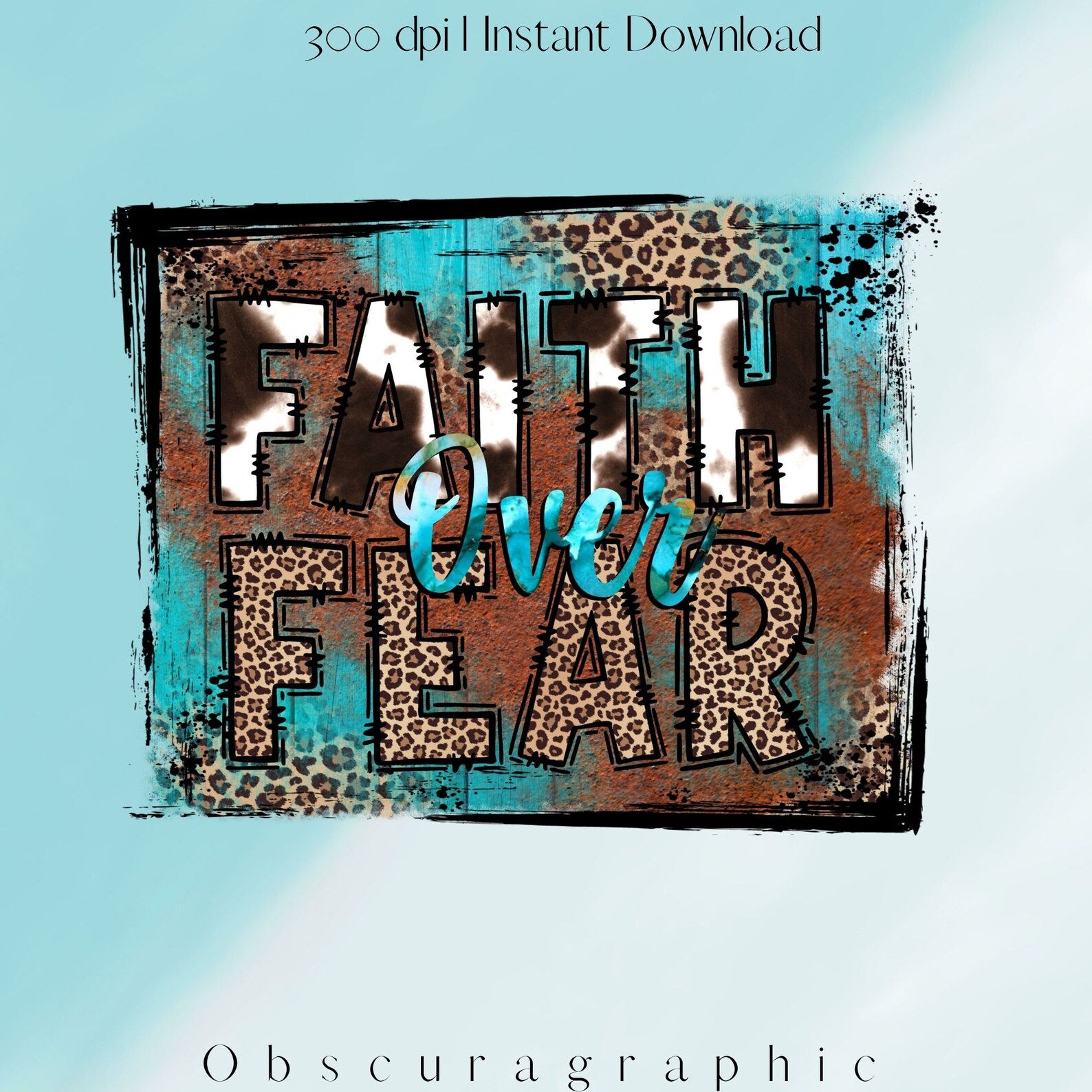 Faith Over Fear Png Faith Png Western Png Faith Sublimation - Etsy