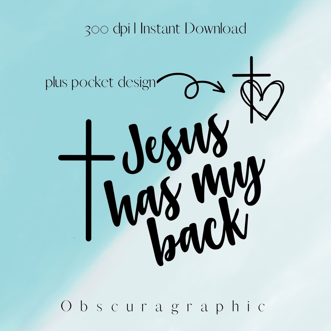 Jesus Has My Back PNG, Christian PNG, Instant Digital Download, PNG ...