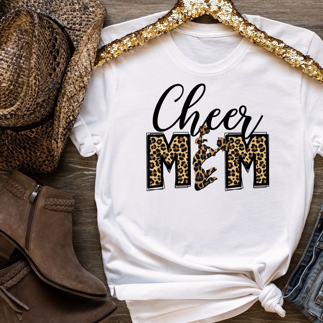 Cheer Mom PNG Leopard Print Sublimation Design Cheer Png Cheerleading ...