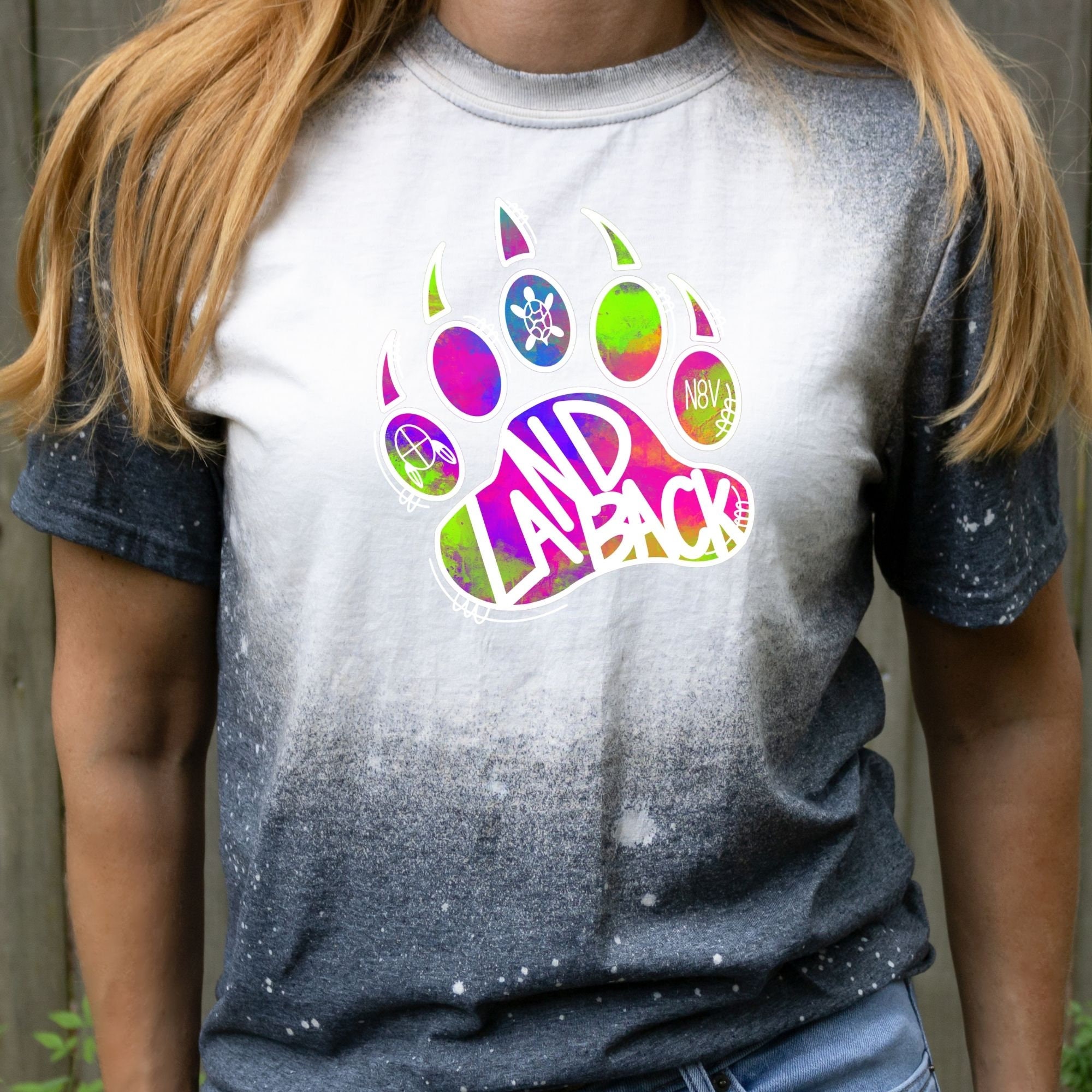 Neon Land Back PNG Bear Paw Png Native Png Indigenous Png Native ...