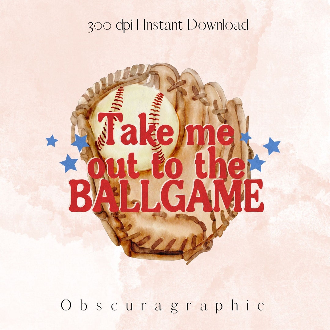 Baseball Png, Take Me Out to the Ballgame Png, Retro Png, Ball Game Png ...