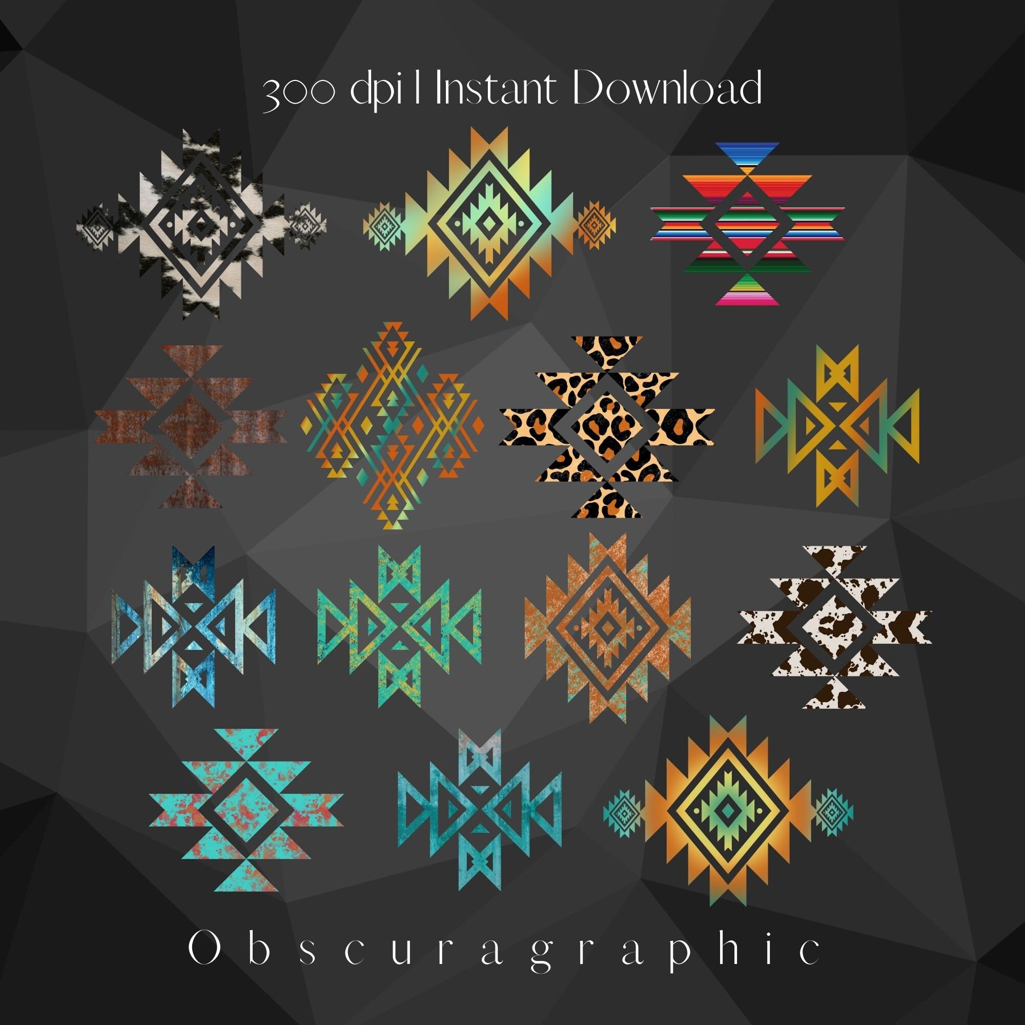 Southwestern Print Png, Sublimation Western Design, Southwest Aztec Png ...