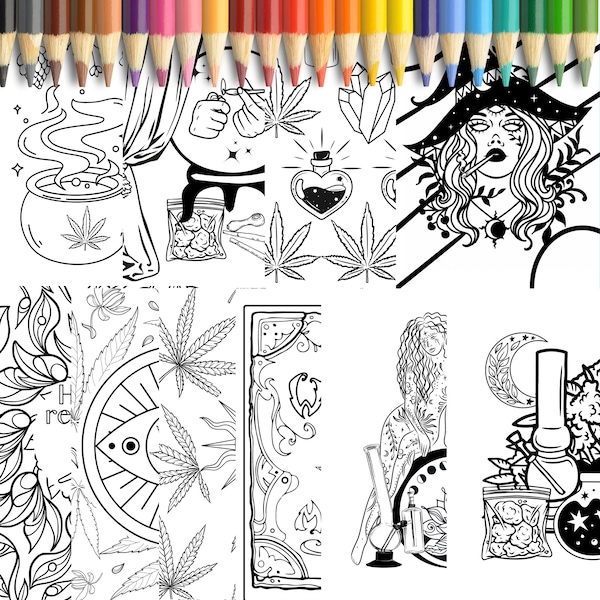 Weed Coloring Book - Etsy Canada