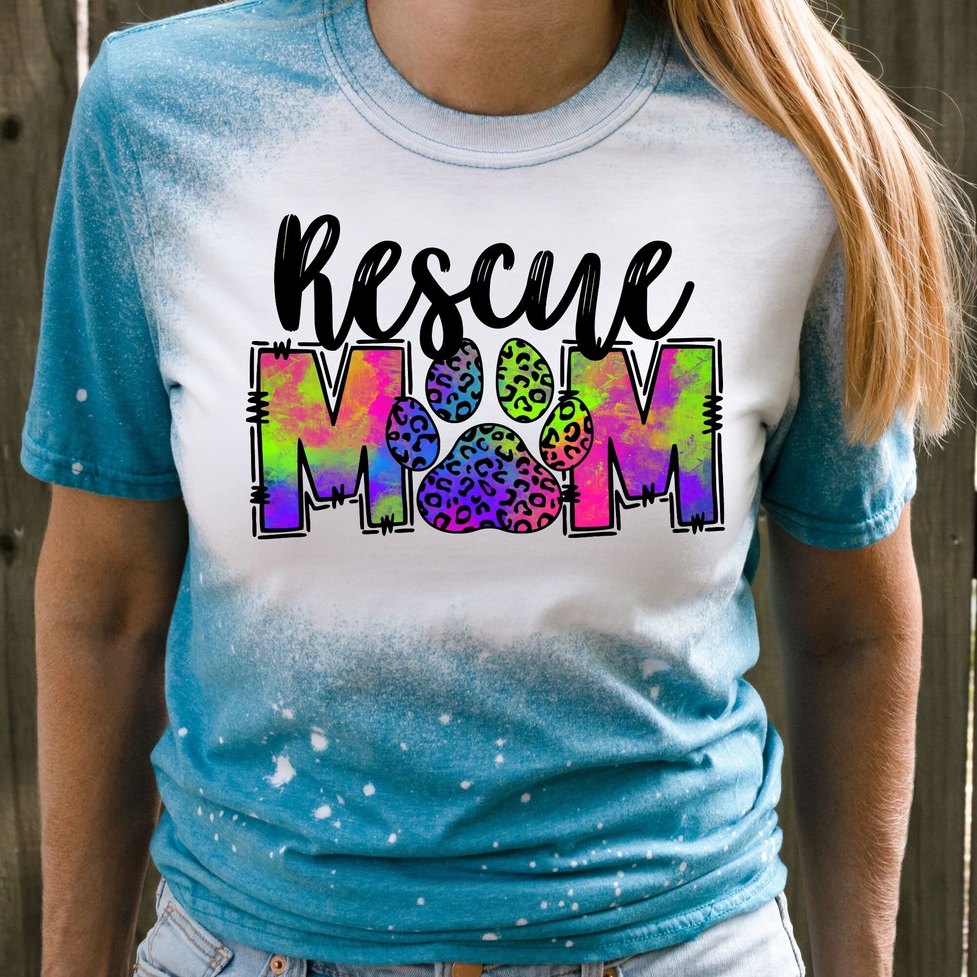 Neon Rescue Mom Png, Dog Rescue Png, Adopt Don't Shop Png, Rescue Mom ...