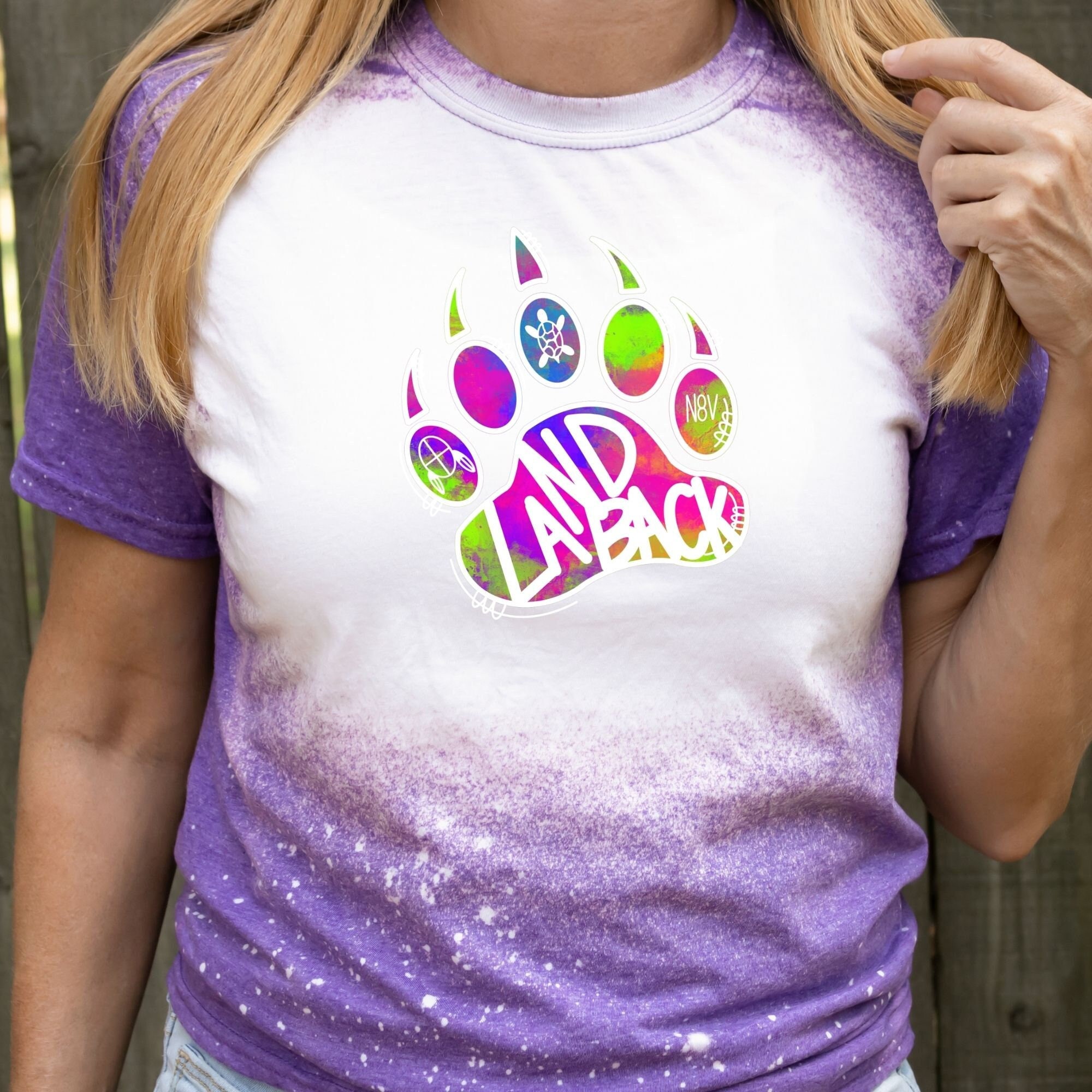 Neon Land Back PNG Bear Paw Png Native Png Indigenous Png Native ...