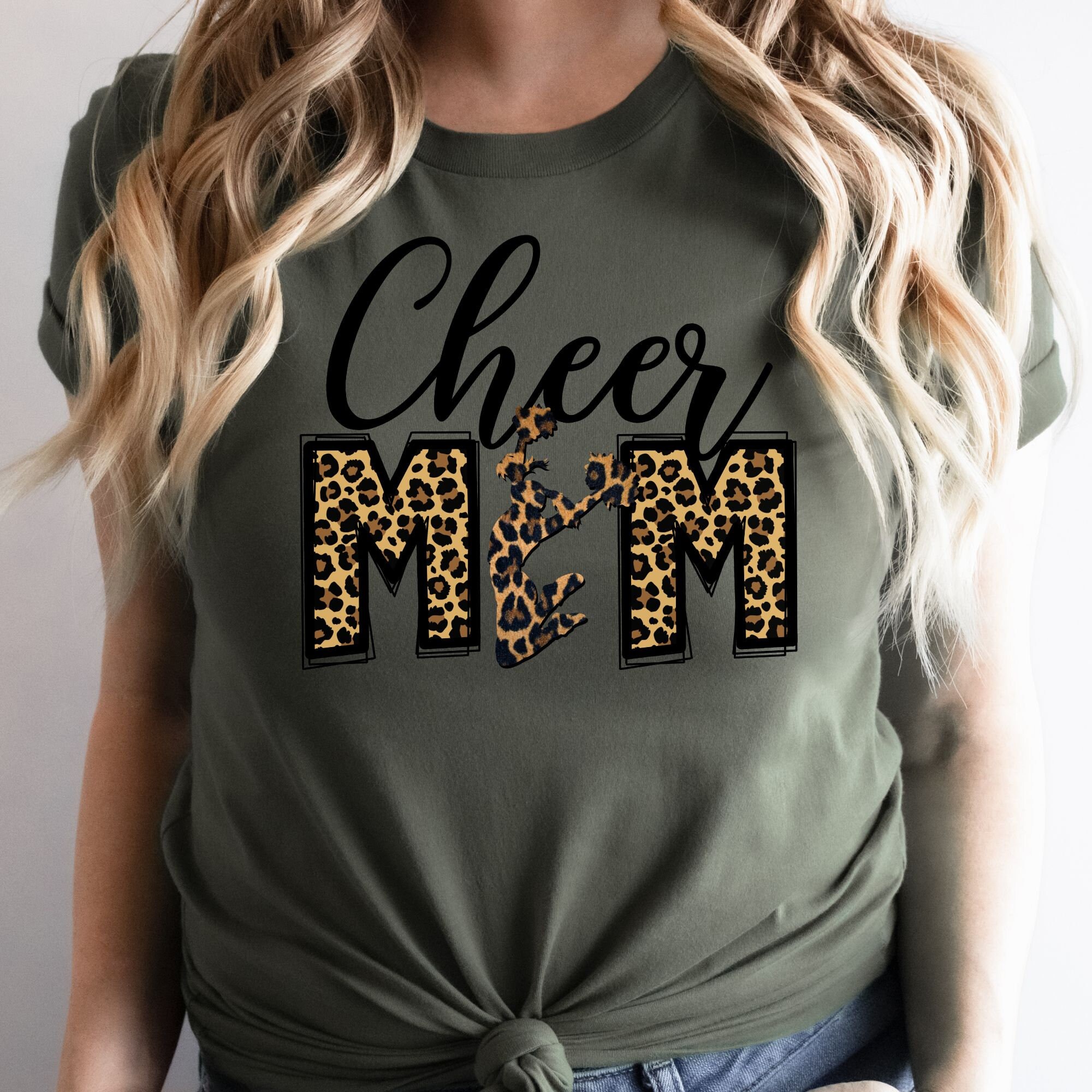 Cheer Mom PNG Leopard Print Sublimation Design Cheer Png Cheerleading ...