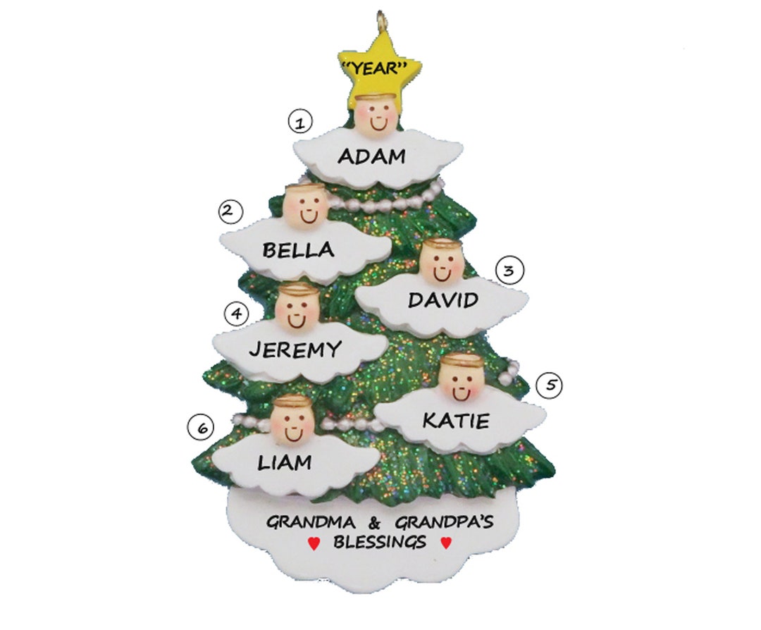 Personalized Grandparents Blessings Angel Tree 6 - Personalized Grandma ...