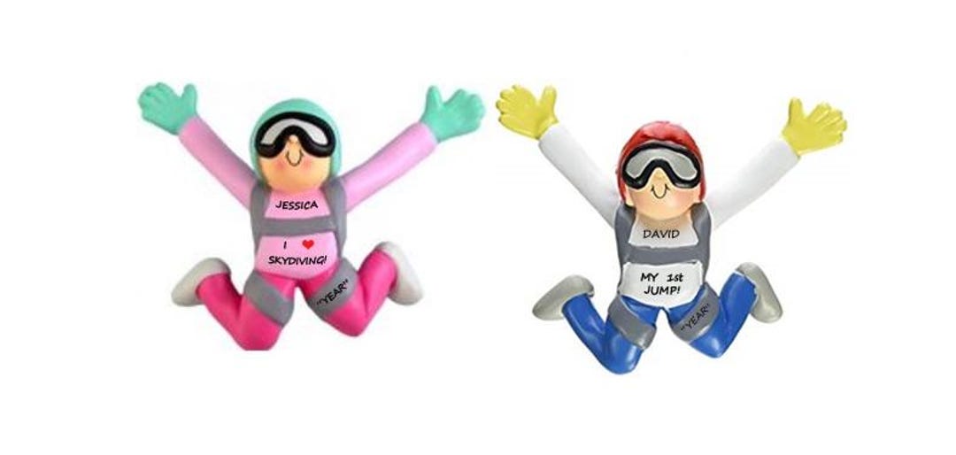 Personalized Skydiving Christmas Ornament - Skydiver Personalized ...