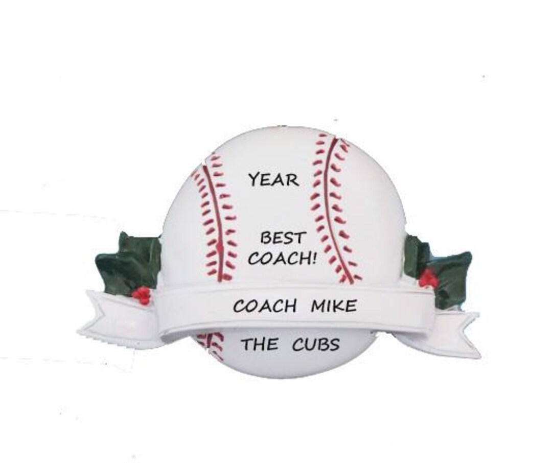 Best Baseball Coach Personalized Ornament - Personalized Baseball Coach ...
