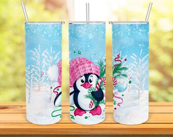 Penguin Tumbler Wrap Png - Etsy