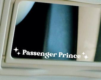 Passenger Princess Prince Vinyl Car Decal - Etsy