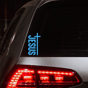 Jesus Cross Decal, Christian Vinyl Decal for Car, Jesus Sticker, Faith ...
