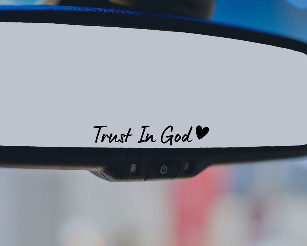 Trust in God Mirror Decal Car Decals for Women Faith Mirror - Etsy