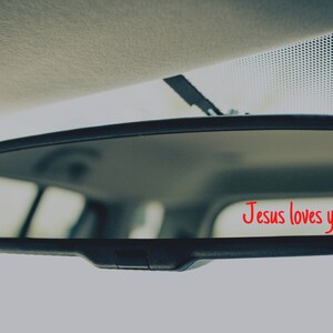 Jesus Loves You Mirror Decal, Jesus Decal, Rearview Mirror Car Decals ...