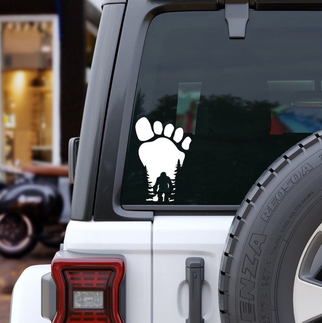 Big Foot Decal, Sasquatch Decal, Bigfoot Sticker, Vinyl Decal, Hiking ...