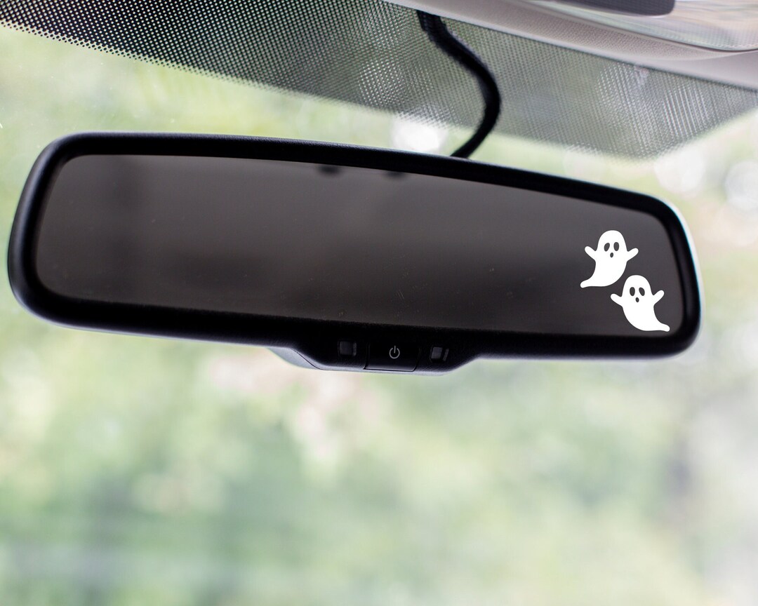 Halloween Ghost Rearview Mirror Decal, Car Mirror Sticker, Spooky Ghost ...