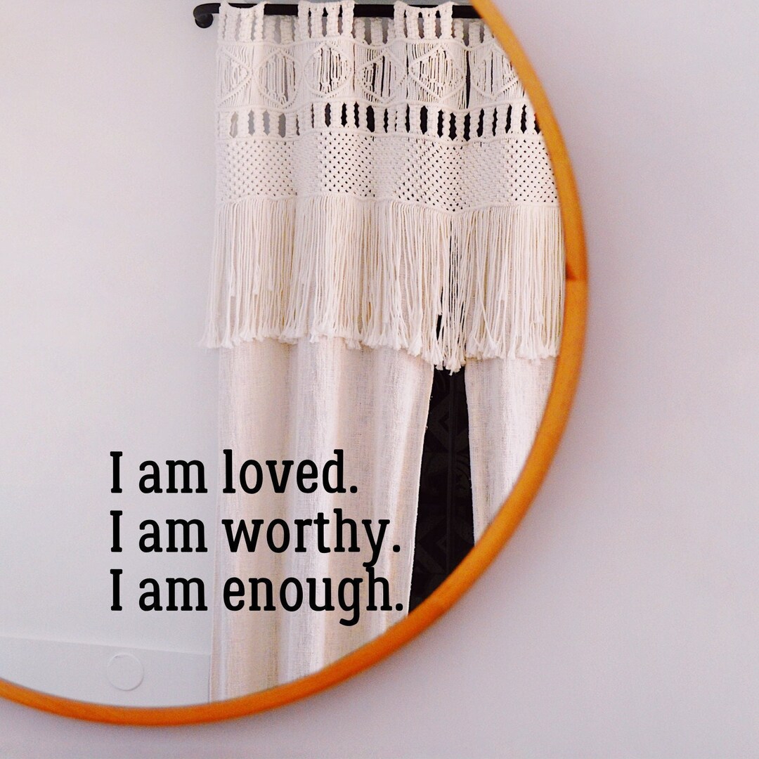 Affirmation Mirror Decal, Bathroom Mirror Decal, I Am Enough Decal ...