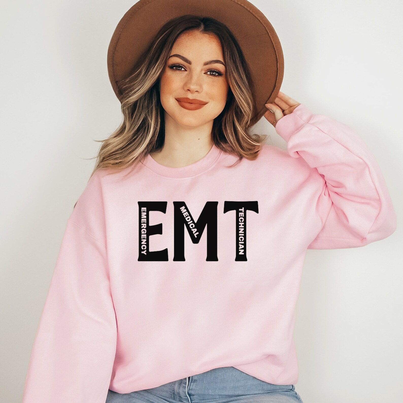 EMT Sweatshirt, Emergency Medical Technician Crewneck, EMT Nurse T ...