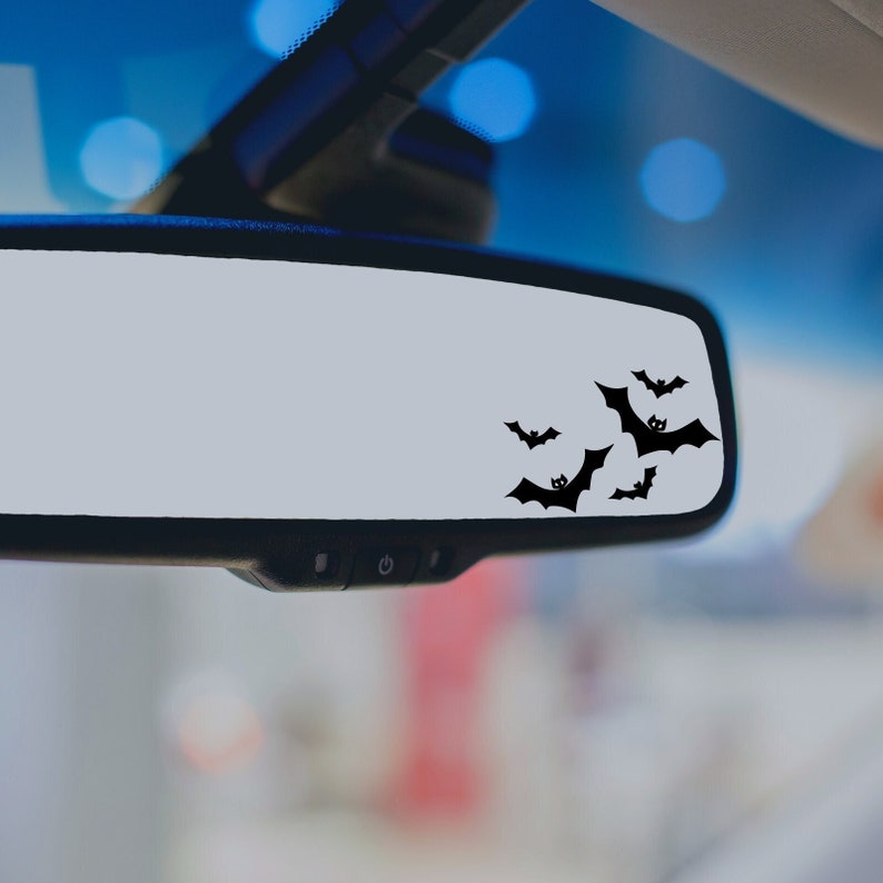 Bat Decal Rearview Mirror Bat Decal Halloween Car Decal - Etsy