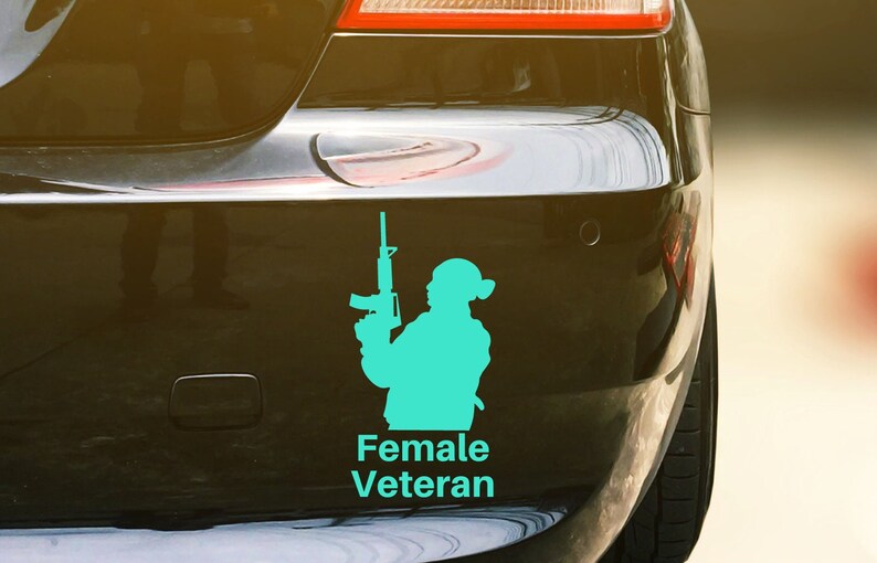 Female Veteran Car Decal Military Women Military Veteran - Etsy