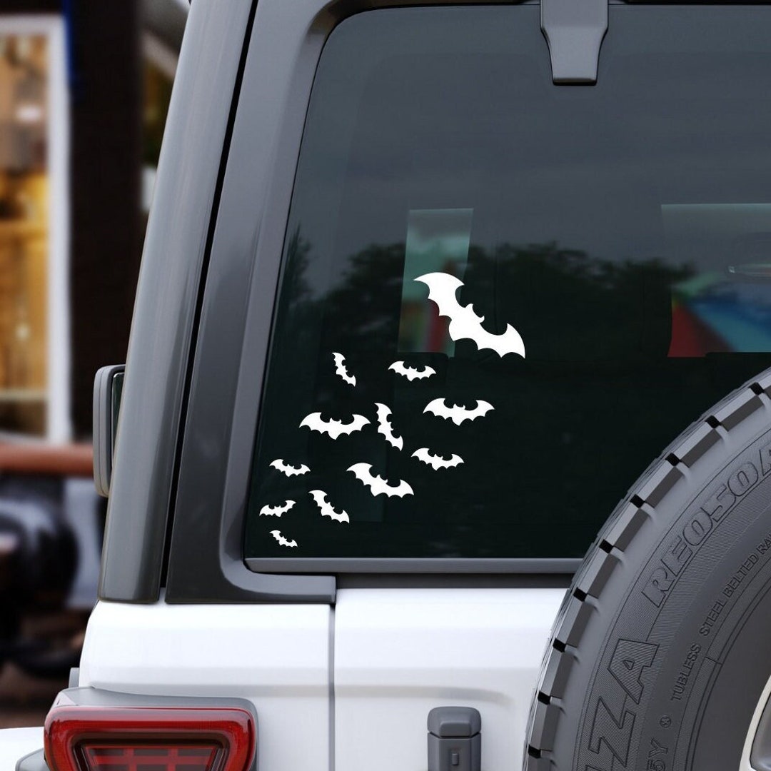 Bats Viny Decal, Spooky Stickers Car Decal, Flying Bats Window Sticker ...