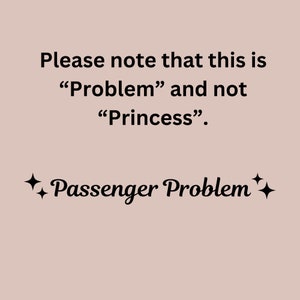 Passenger Problem Mirror Car Decal, Rear View Mirror Decal, Girlfriend ...