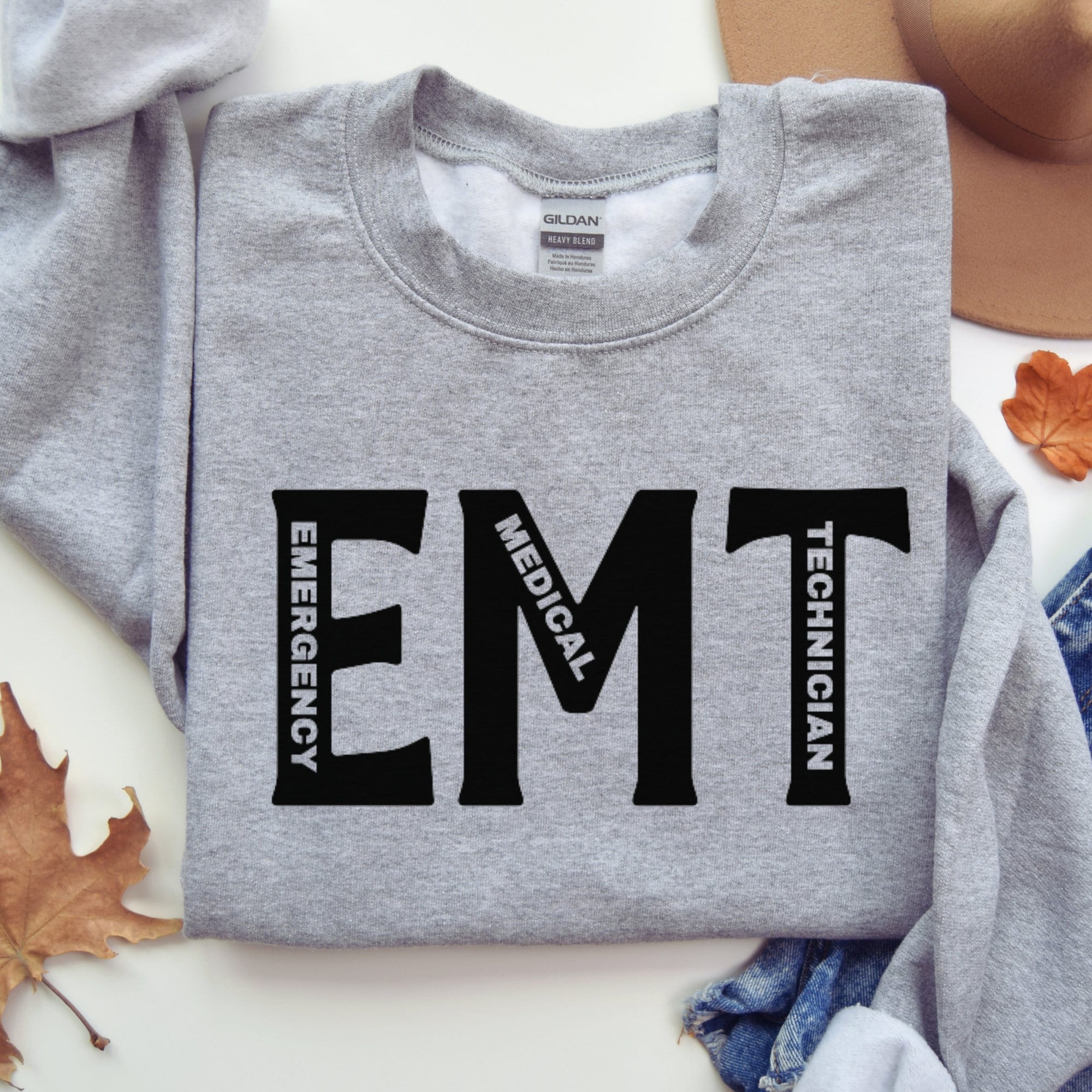 EMT Sweatshirt, Emergency Medical Technician Crewneck, EMT Nurse T ...