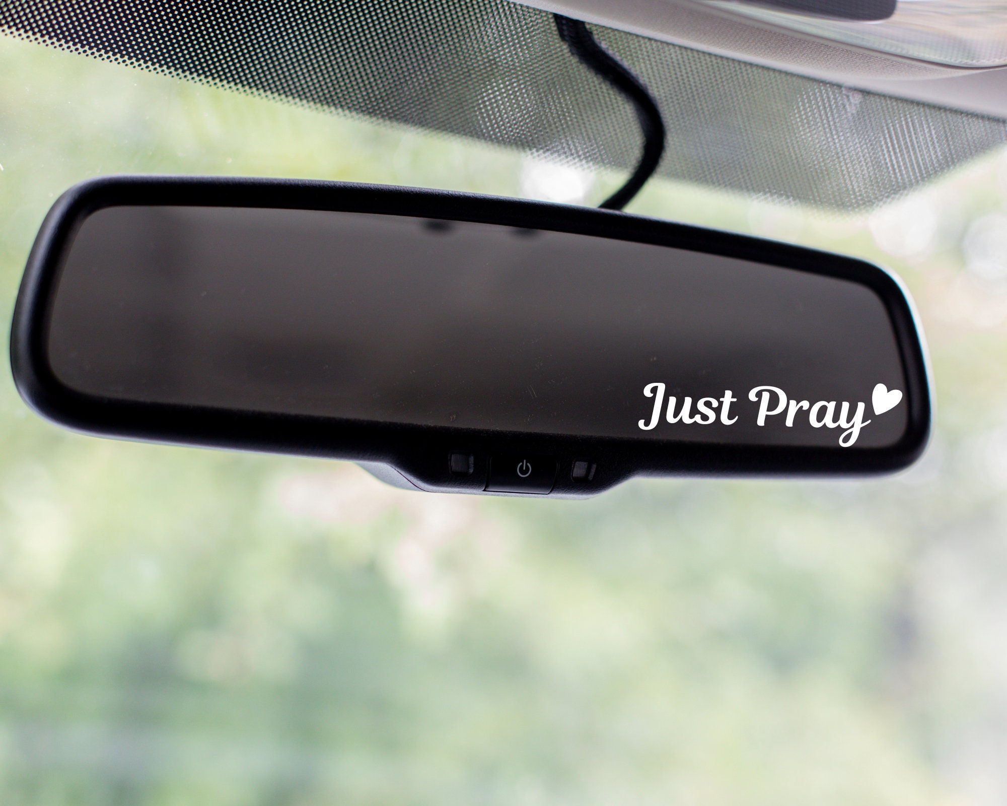 Just Pray Mirror Decal, Car Decals for Women, Cute Vinyl Decal ...