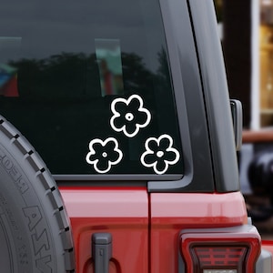 Cute Flower Decals, Car Decals for Women, Cute Car Stickers, Vinyl ...