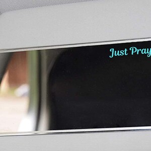 Just Pray Mirror Decal, Car Decals for Women, Cute Vinyl Decal ...