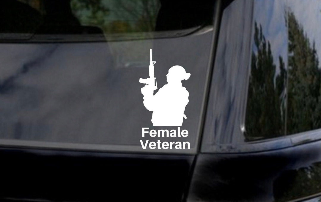 Female Veteran Car Decal, Military Women, Military Veteran Gift for ...