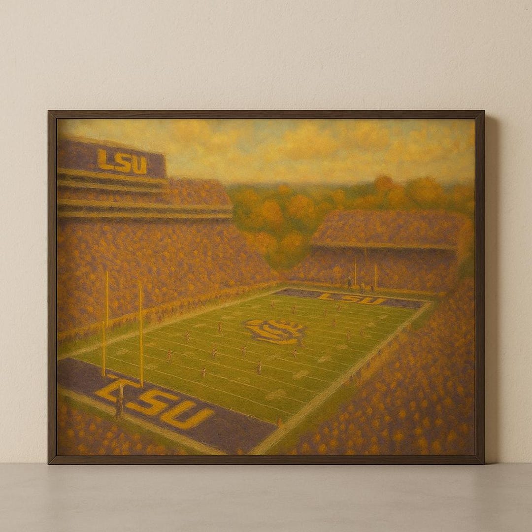 LSU Tiger Stadium Wall Art – Louisiana State University Football ...