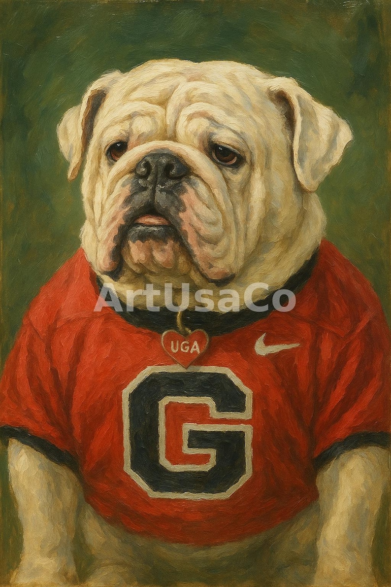 Uga the Georgia Bulldog – Digital Painting Download | UGA Mascot Wall ...