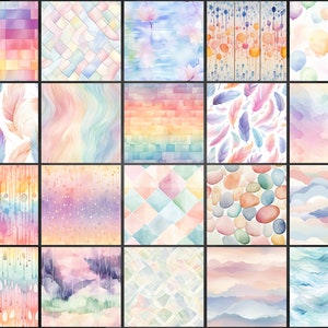100 Soft Pastel Patterns Seamless Designs for Textiles, Wallpapers, DIY ...