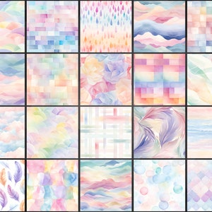 100 Soft Pastel Patterns Seamless Designs for Textiles, Wallpapers, DIY ...