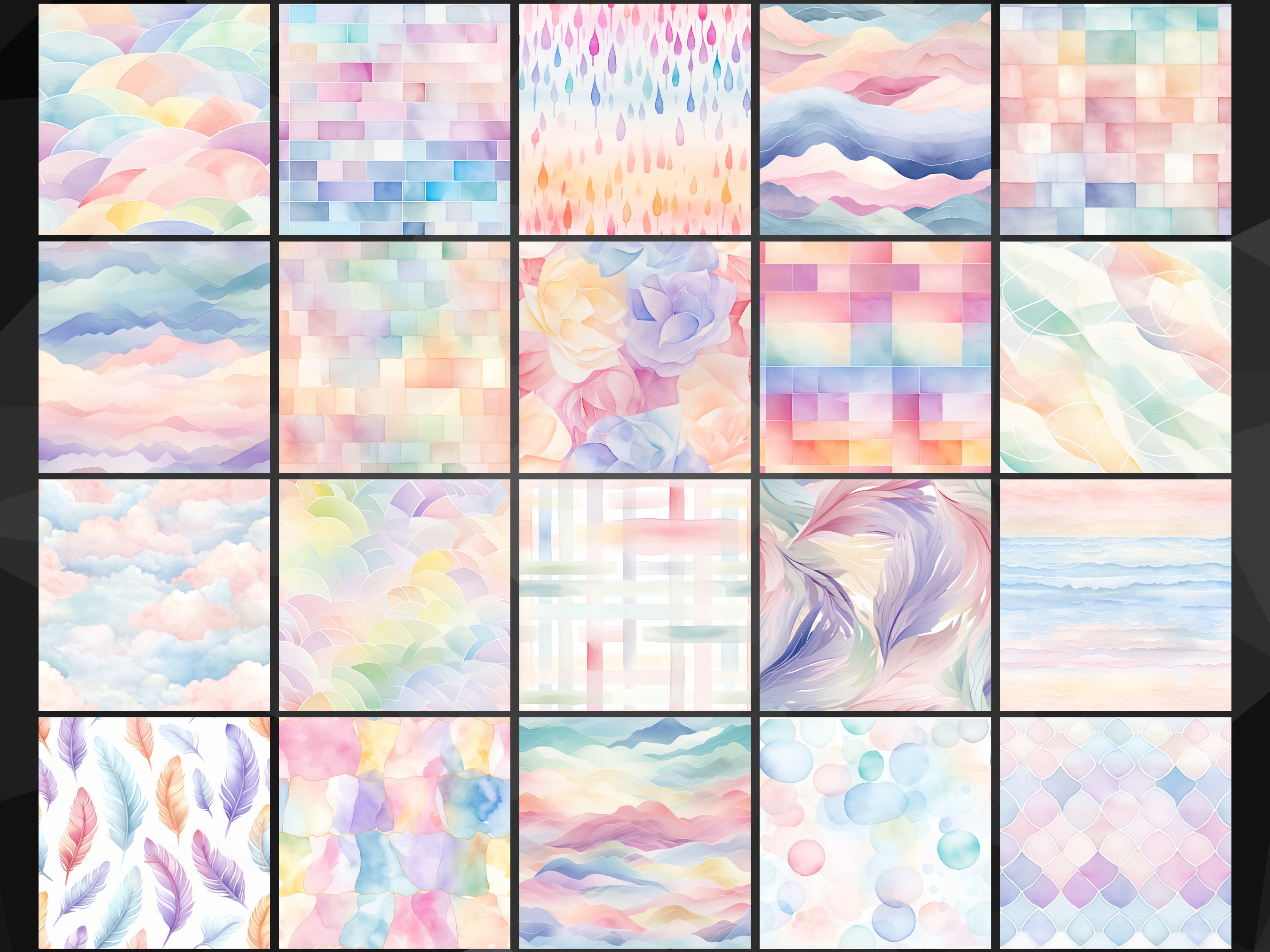 100 Soft Pastel Patterns Seamless Designs for Textiles - Etsy