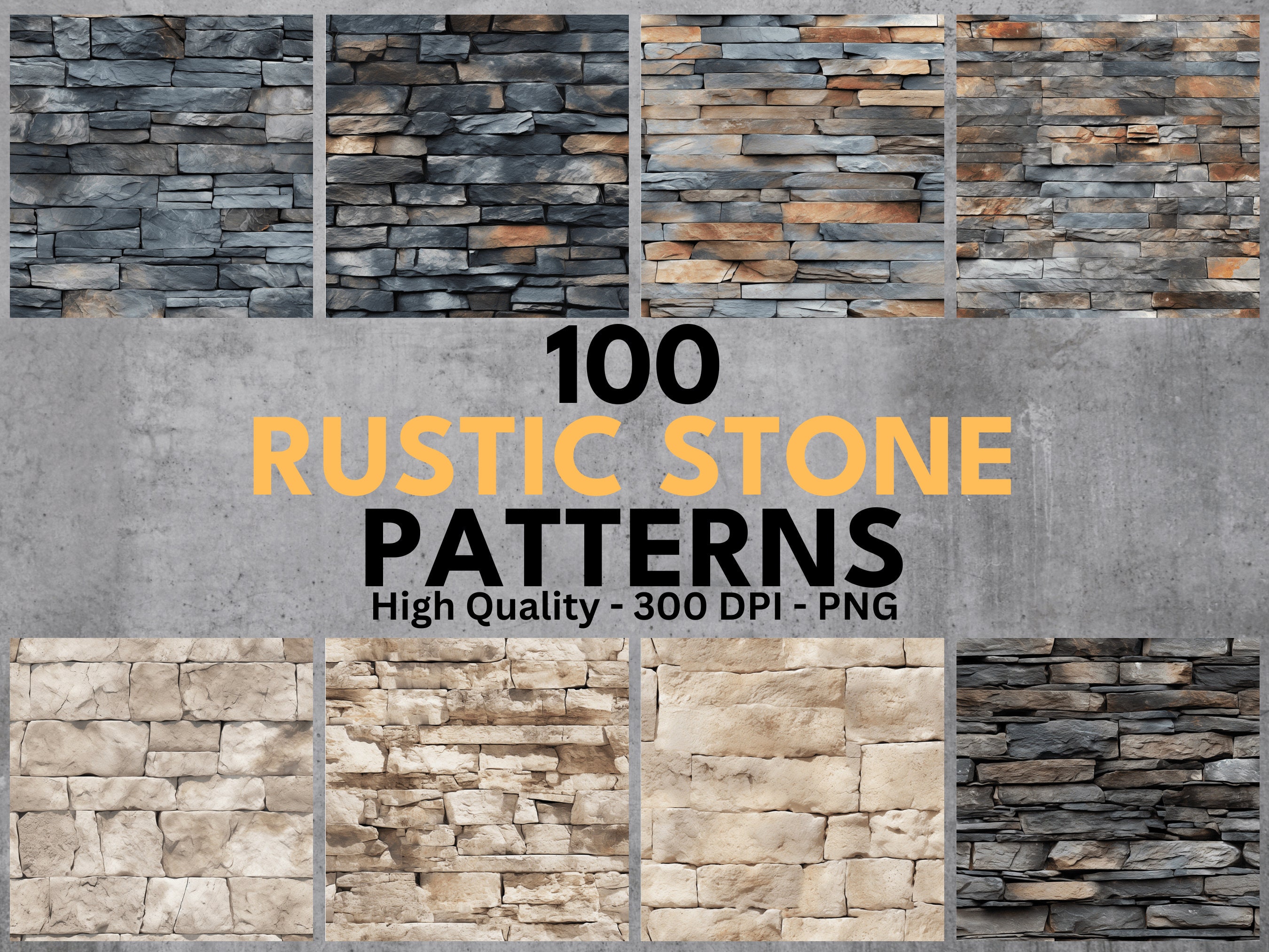 100 Rustic Stone Textures | Realistic Slate, Limestone, Granite ...