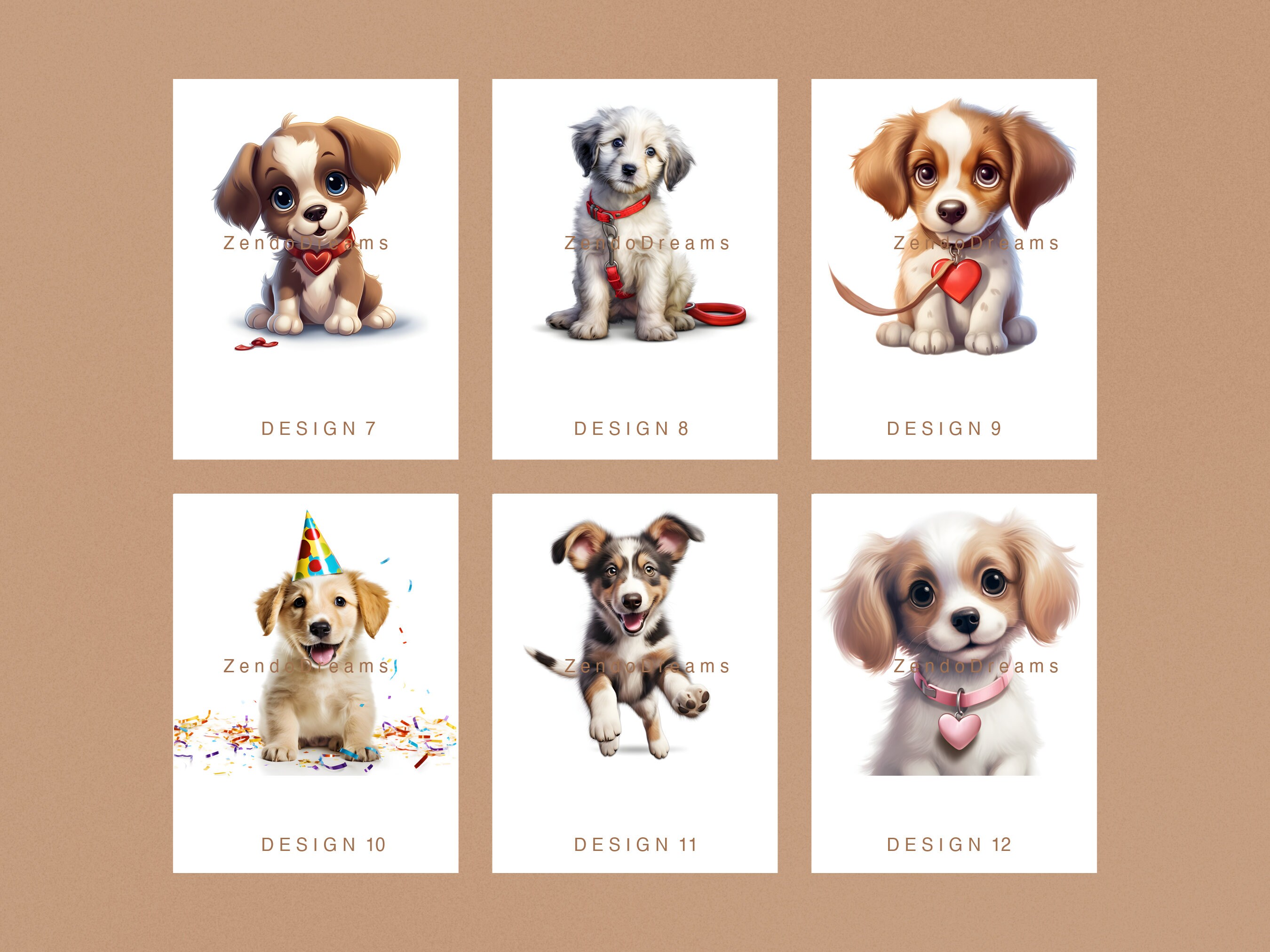 54 Watercolor Puppy Clipart Bundle Adorable Dog Illustrations High-res ...