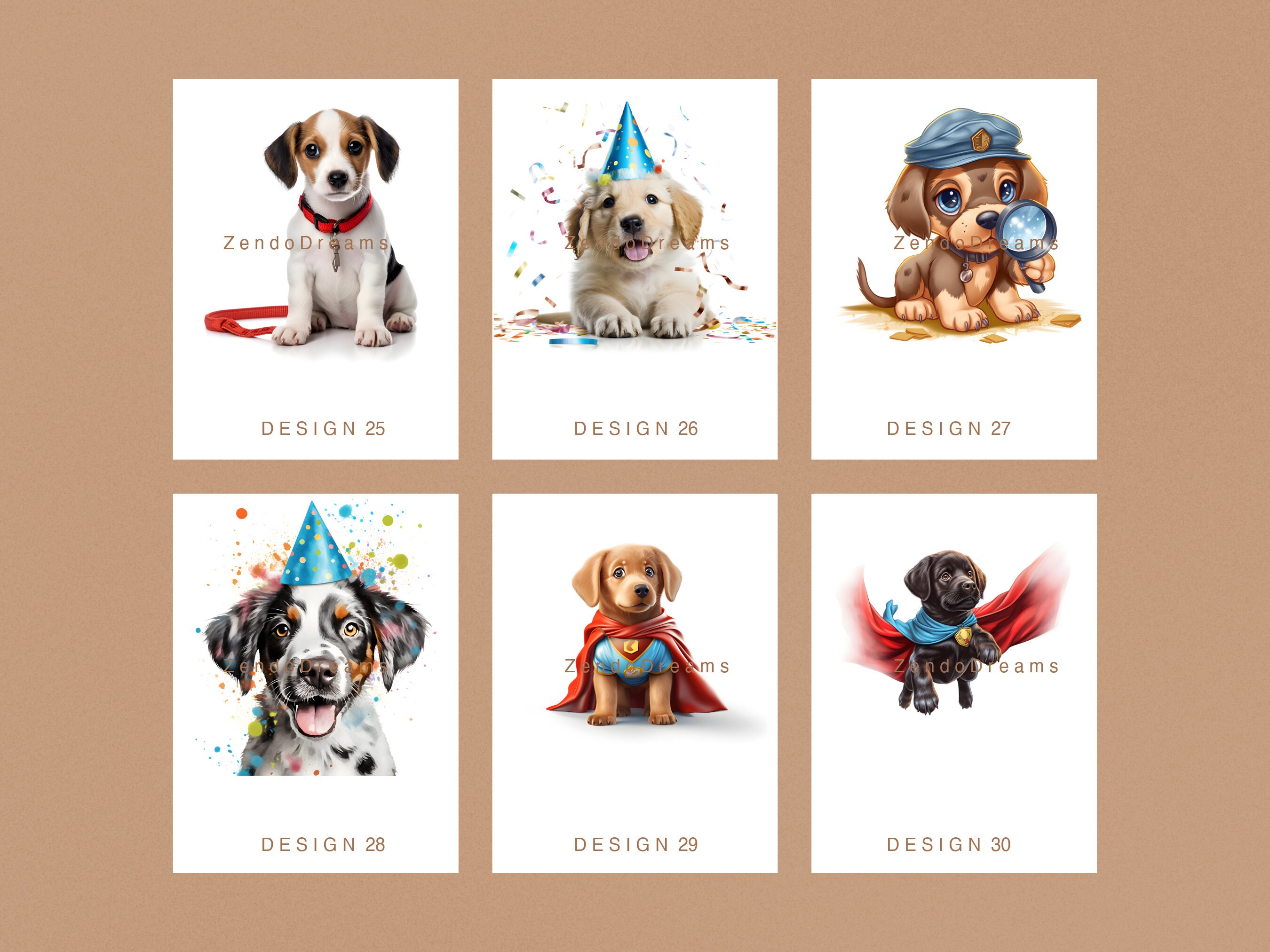 54 Watercolor Puppy Clipart Bundle Adorable Dog Illustrations High-res ...